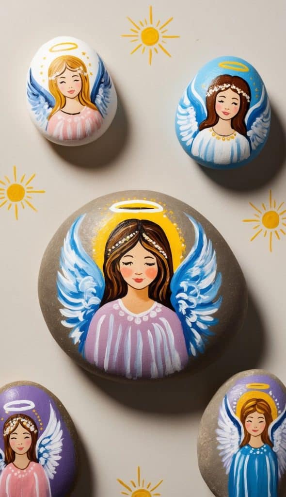 26 Angel Painted Rock Ideas: Heavenly Designs to Inspire Your Creative ...