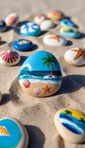 21 Beach Painted Rock Ideas: Coastal-Inspired Crafts for Summer Fun ...