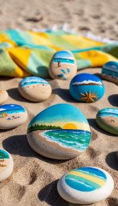 21 Beach Painted Rock Ideas: Coastal-Inspired Crafts for Summer Fun ...