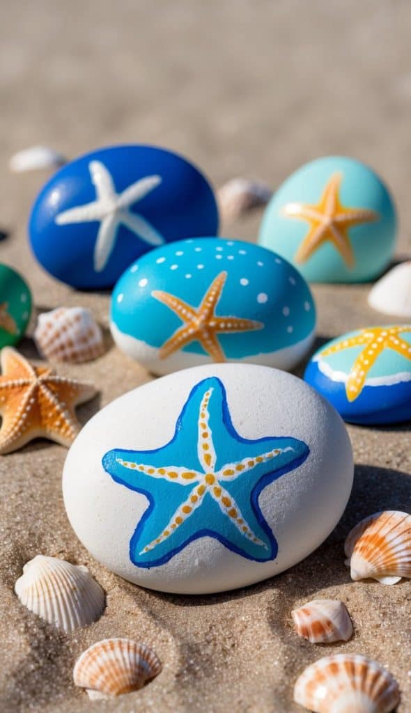 21 Beach Painted Rock Ideas: Coastal-Inspired Crafts for Summer Fun ...