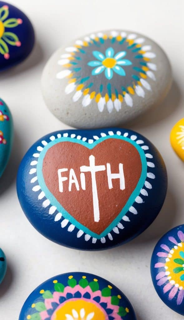 24 Christian Painted Rock Ideas to Share God’s Love - Living Tickled