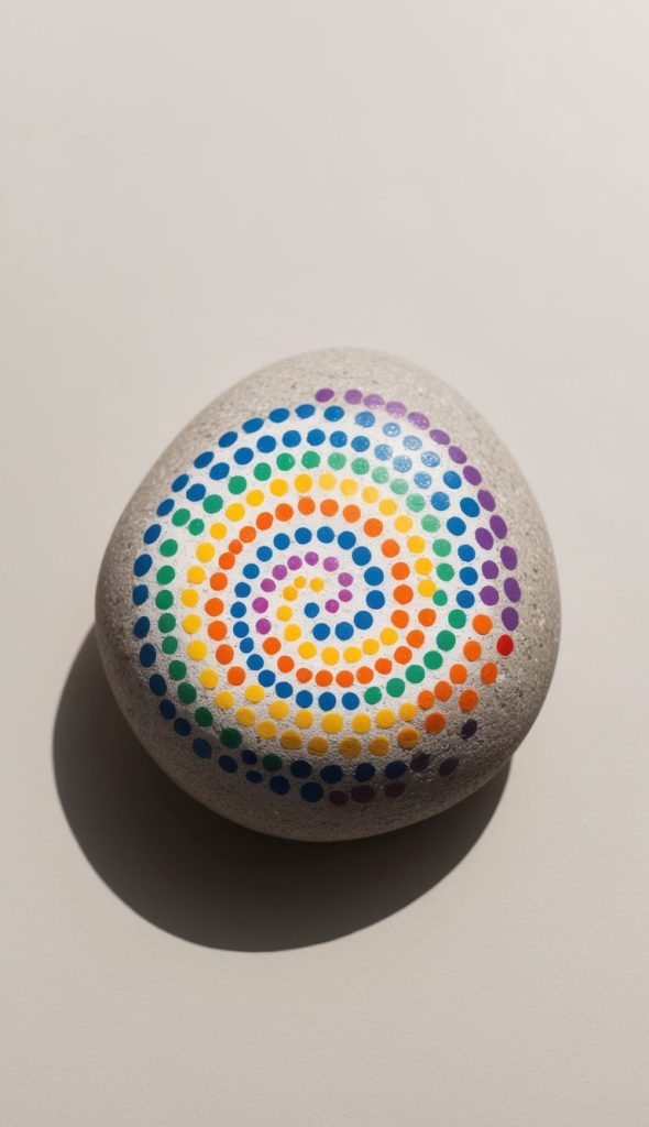 18 Dot Painted Rock Ideas for Beautiful Patterns - Living Tickled
