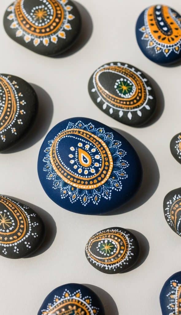 18 Dot Painted Rock Ideas for Beautiful Patterns - Living Tickled