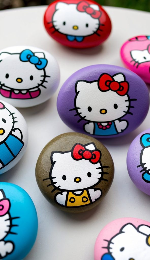 29 Hello Kitty Painted Rock Ideas: Adorable DIY Crafts for Kawaii ...