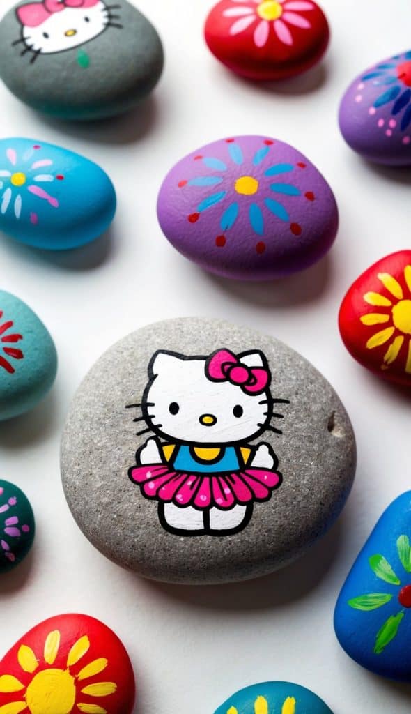 29 Hello Kitty Painted Rock Ideas: Adorable DIY Crafts for Kawaii ...