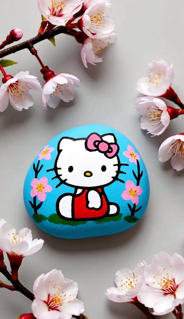 29 Hello Kitty Painted Rock Ideas: Adorable DIY Crafts for Kawaii ...