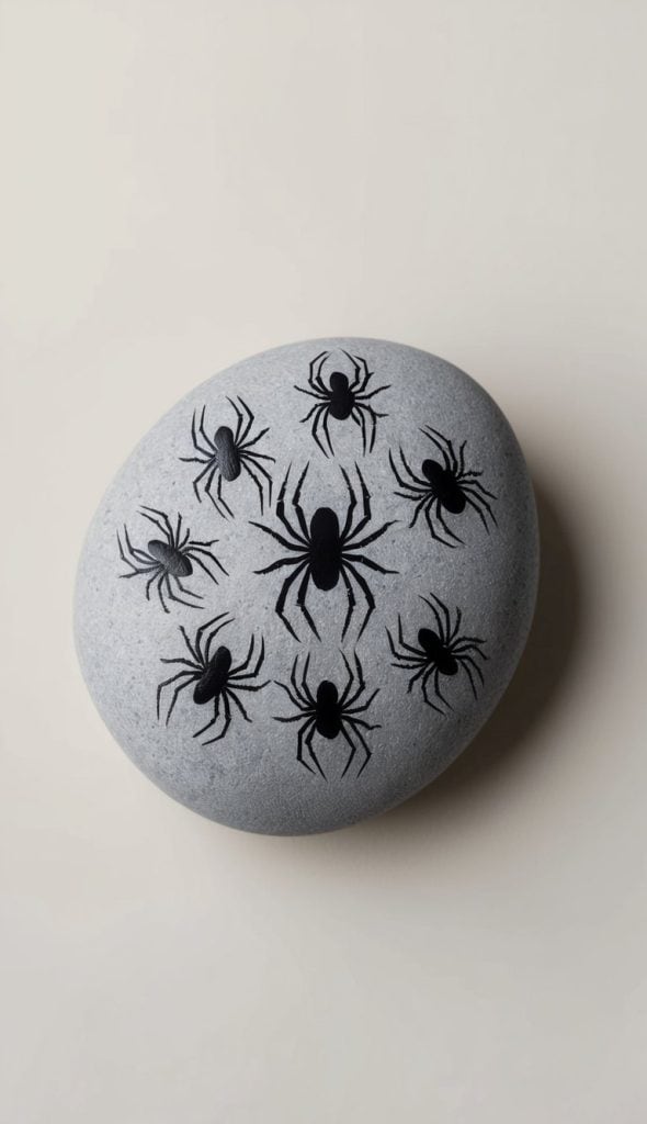 22 Spider Painted Rock Ideas: Creepy-Crawly Designs for Fun Rock Art ...