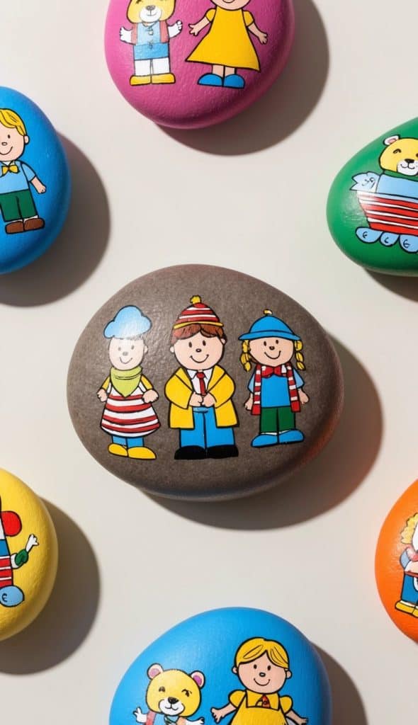 25 Cartoon Painted Rock Ideas: Fun Ways to Create Animated Characters ...