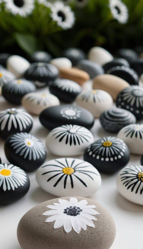 17 Black and White Painted Rock Ideas: Simple Elegance for Your Modern ...