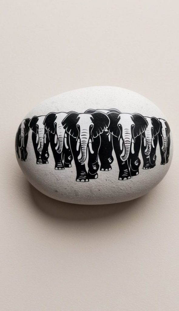 17 Black and White Painted Rock Ideas: Simple Elegance for Your Modern ...