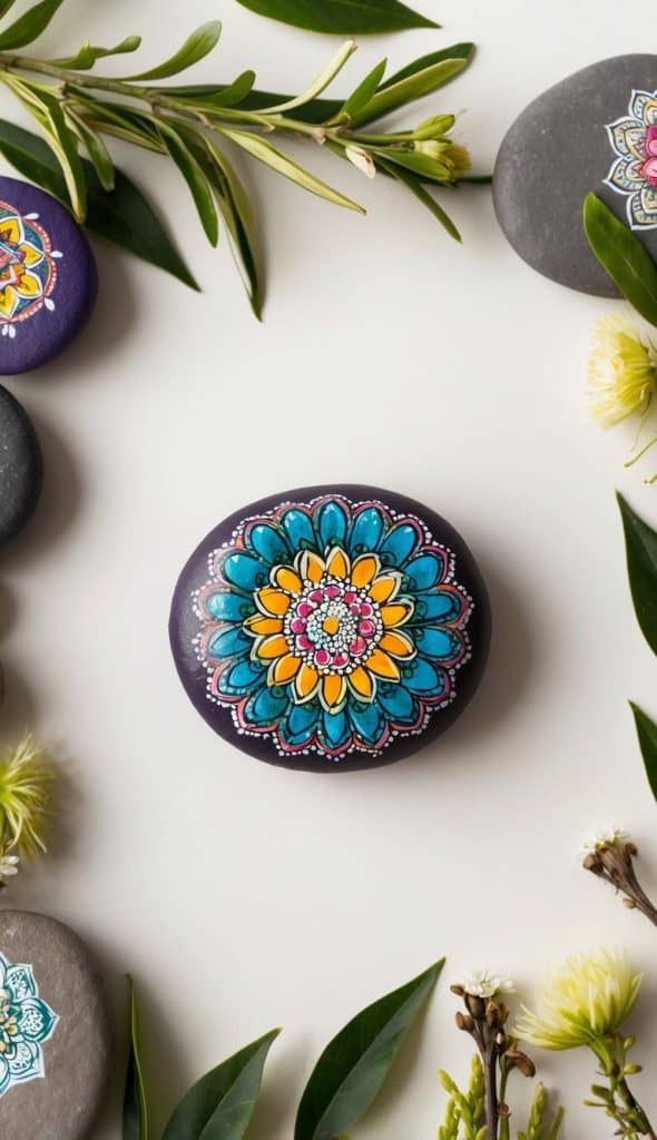 28 Mandala Painted Rock Ideas: Simple Designs for Mindful Creativity - Living Tickled