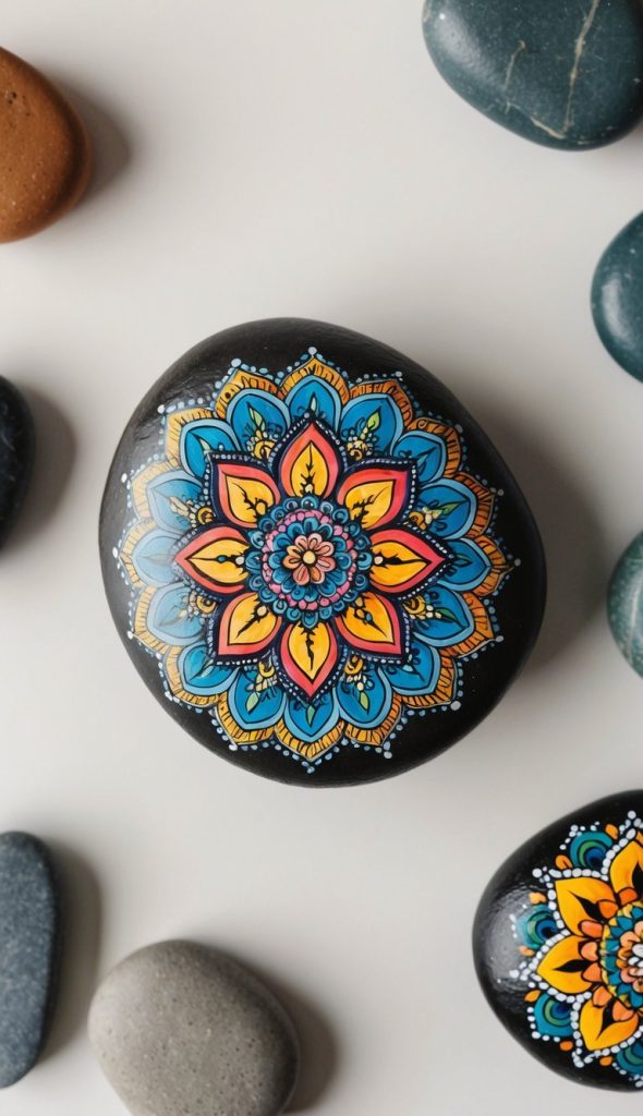 28 Mandala Painted Rock Ideas: Simple Designs for Mindful Creativity ...