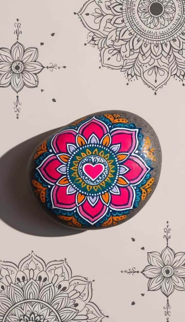 28 Mandala Painted Rock Ideas: Simple Designs for Mindful Creativity ...