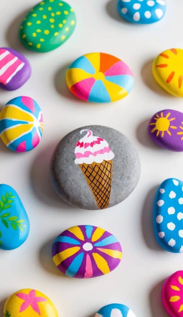 21 Summer Painted Rock Ideas - Brighten Your Season with Beach Scenes ...