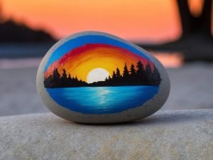 18 Sunset Painted Rock Ideas: Transform Ordinary Stones into ...
