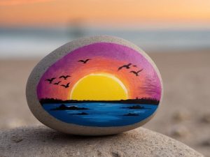 18 Sunset Painted Rock Ideas: Transform Ordinary Stones into ...