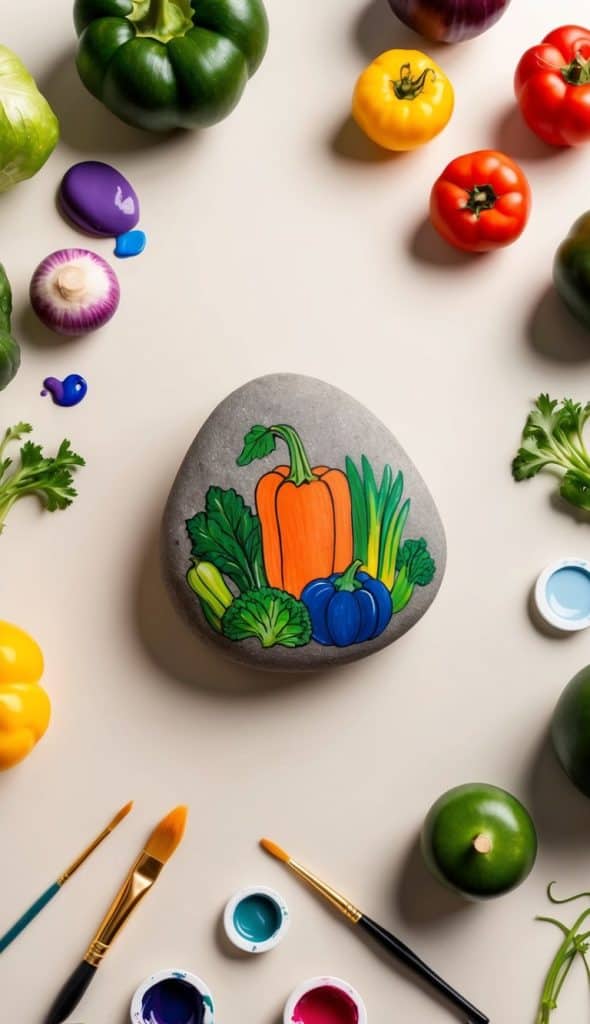 22 Vegetable Painted Rock Ideas: Fun Garden-Inspired Crafts for All ...