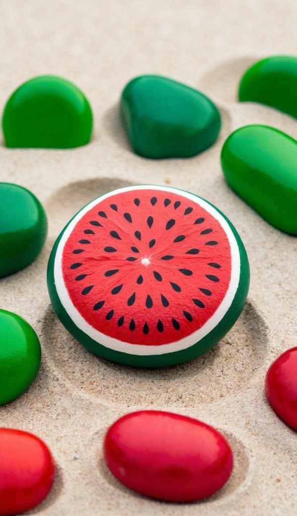 22 Watermelon Painted Rock Ideas: Fun Summer Crafts to Brighten Your ...
