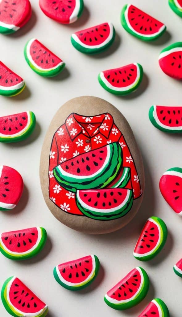 22 Watermelon Painted Rock Ideas: Fun Summer Crafts to Brighten Your ...