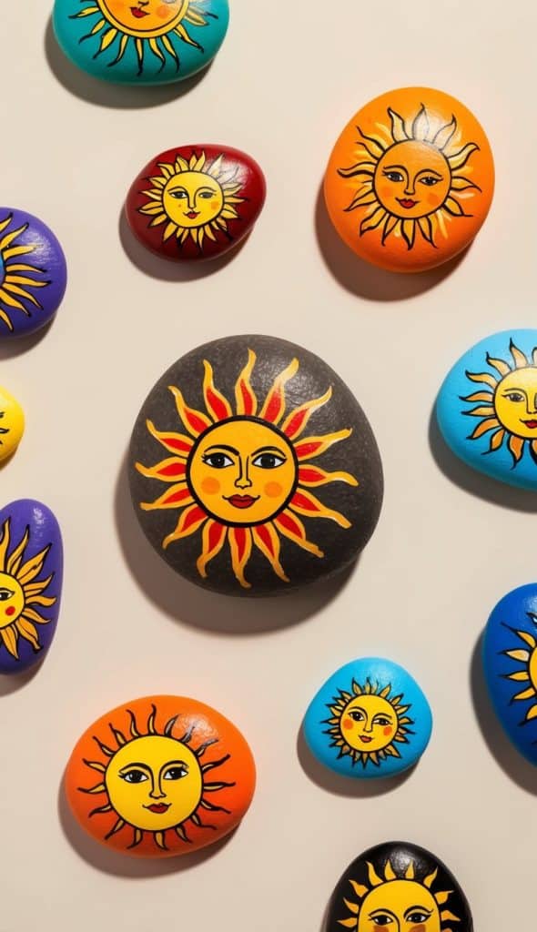 24 Sun Painted Rock Ideas: Radiant Designs to Brighten Your Day ...