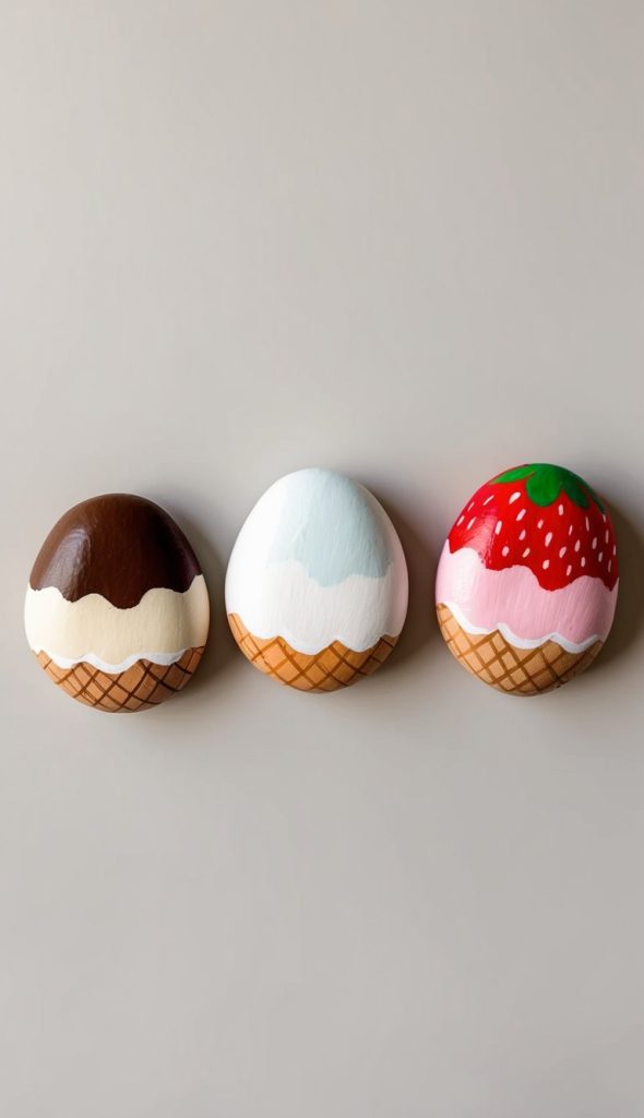 19 Ice Cream Painted Rock Ideas: Sweet Summer Craft Inspiration ...