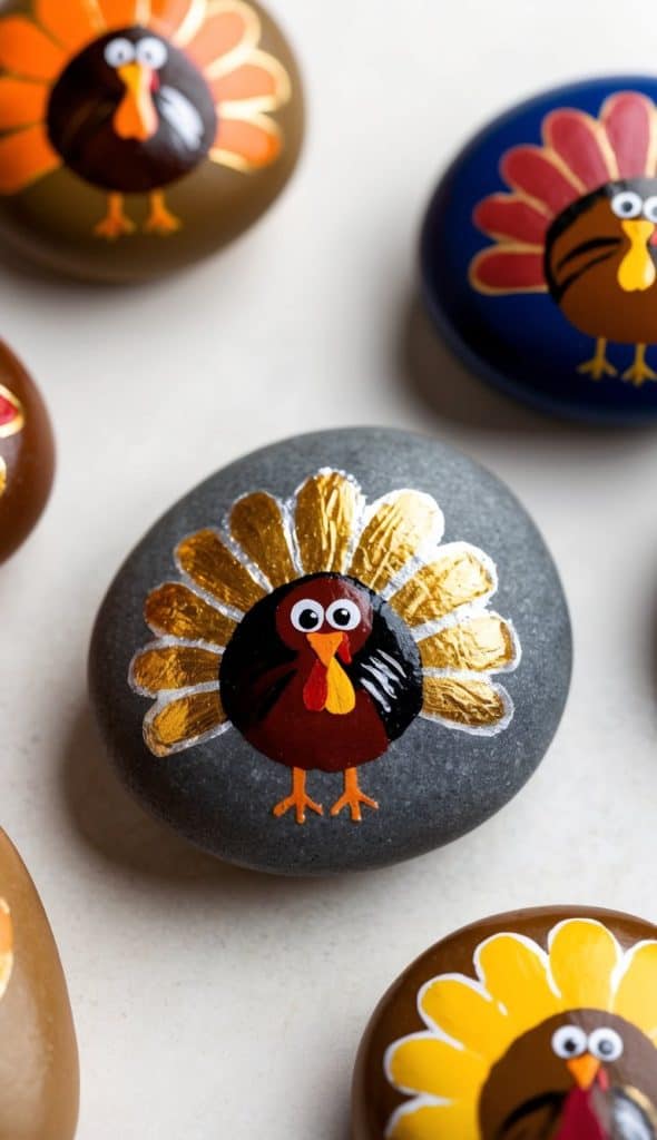 26 Turkey Painted Rock Ideas: Adorable Thanksgiving Crafts for the ...