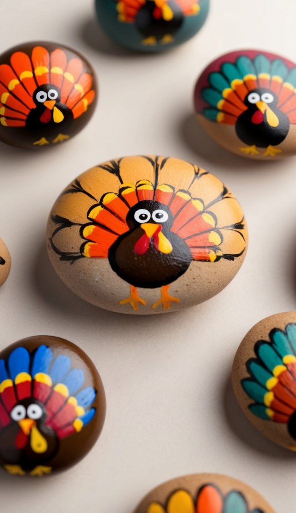 26 Turkey Painted Rock Ideas: Adorable Thanksgiving Crafts for the ...