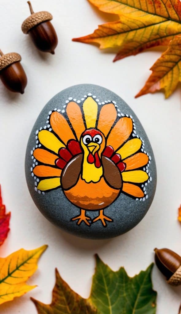 26 Turkey Painted Rock Ideas: Adorable Thanksgiving Crafts for the ...