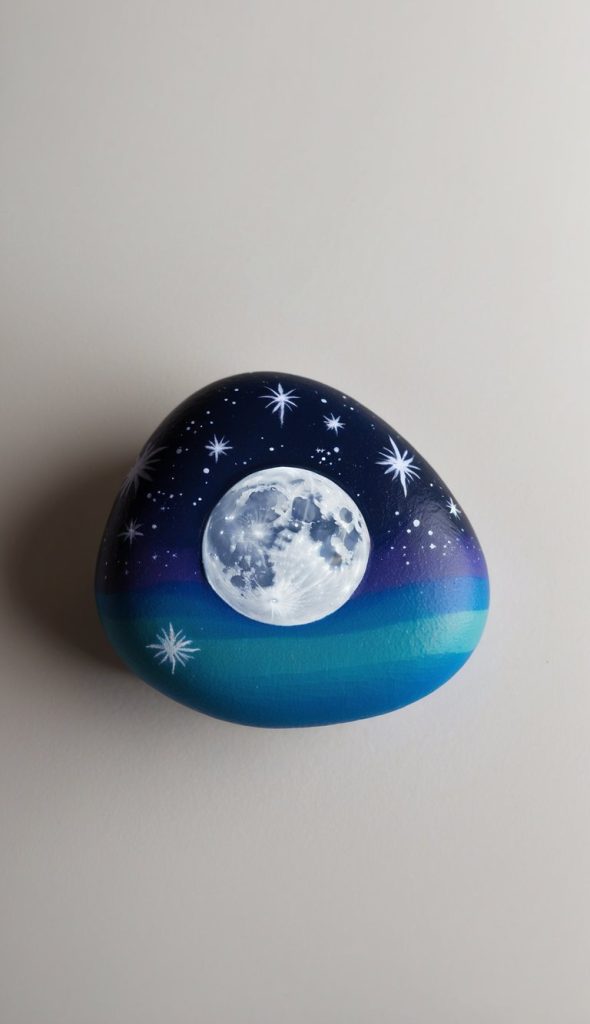 17 Moon Painted Rock Ideas: Create Your Own Celestial Masterpieces at ...