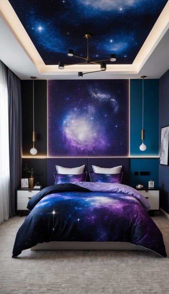 15 Galaxy Bedroom Ideas to Create a Cosmic Dream Space - Living Tickled