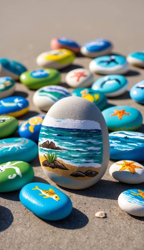 22 Ocean Painted Rock Ideas: Bring the Beach to Your Crafting with Sea ...