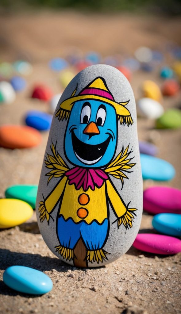 18 Scarecrow Painted Rock Ideas: Charming Fall Crafts for Your Autumn ...