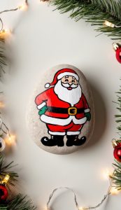 26 Santa Painted Rock Ideas for Festive Holiday Cheer - Living Tickled
