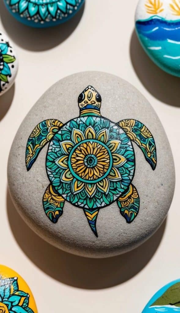 39 Turtle Painted Rock Ideas for Fun and Relaxation - Living Tickled