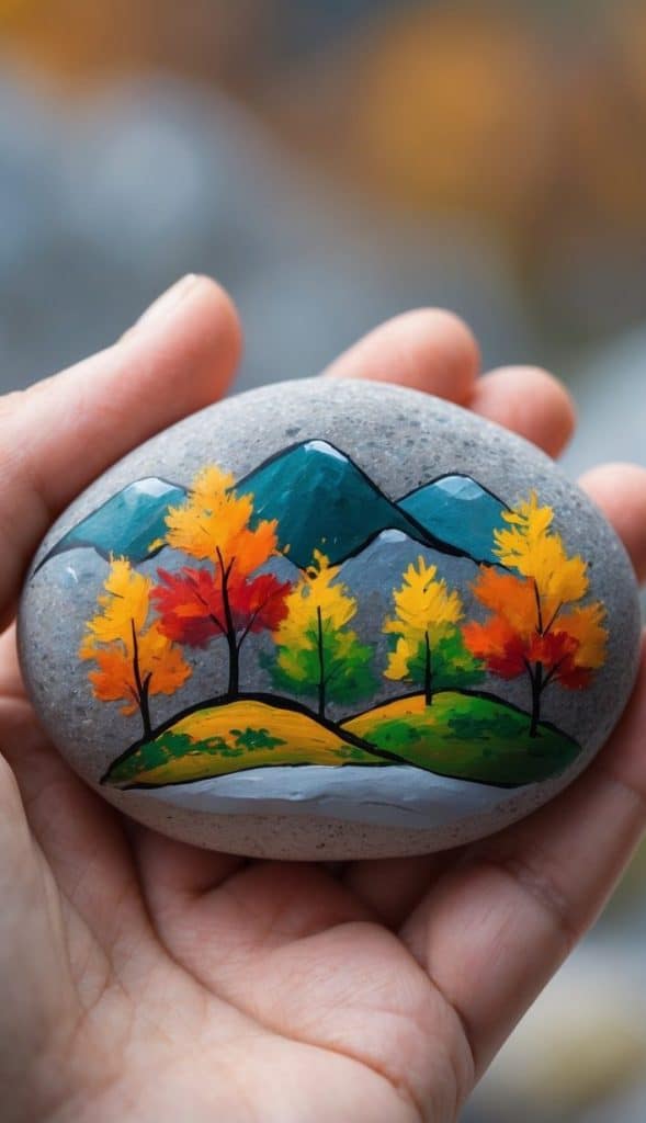 17 Mountain Painted Rock Ideas for Scenic Decor - Living Tickled