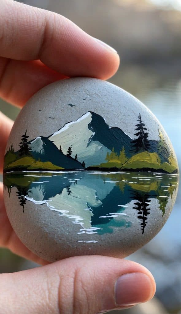 17 Mountain Painted Rock Ideas for Scenic Decor - Living Tickled