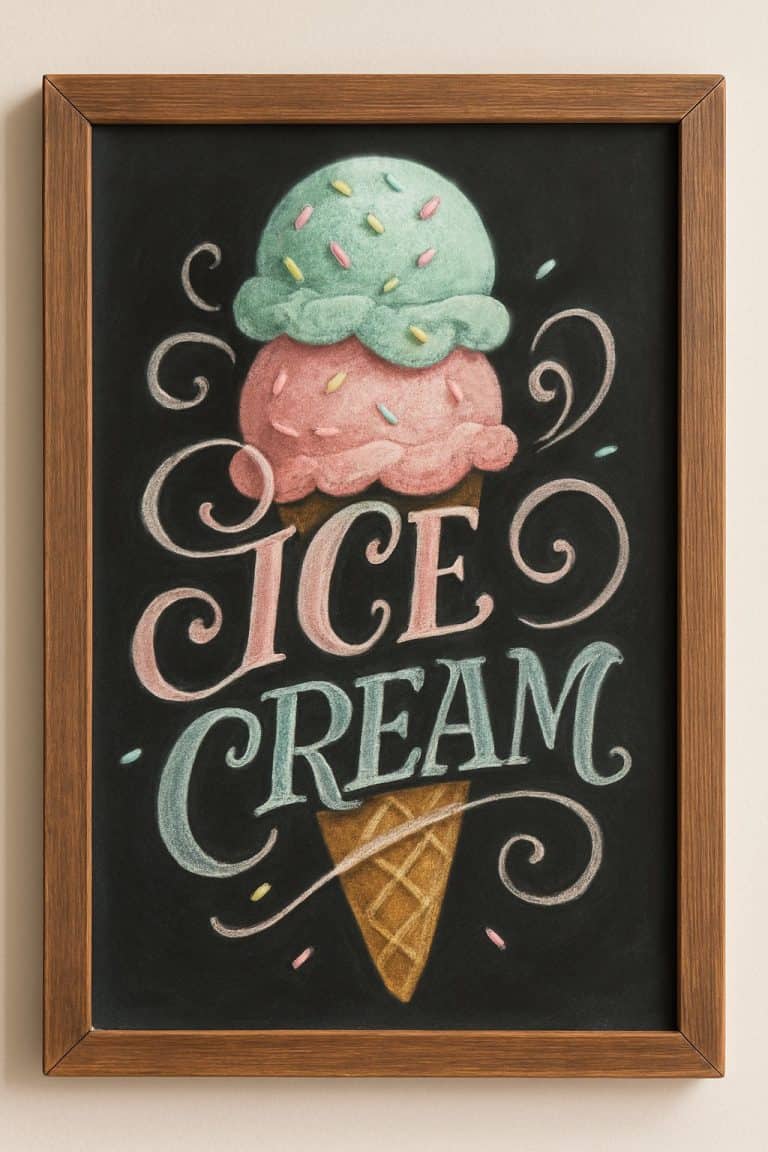 27 Ice Cream Chalkboard Art Ideas To Sweeten Up Your Space - Living Tickled