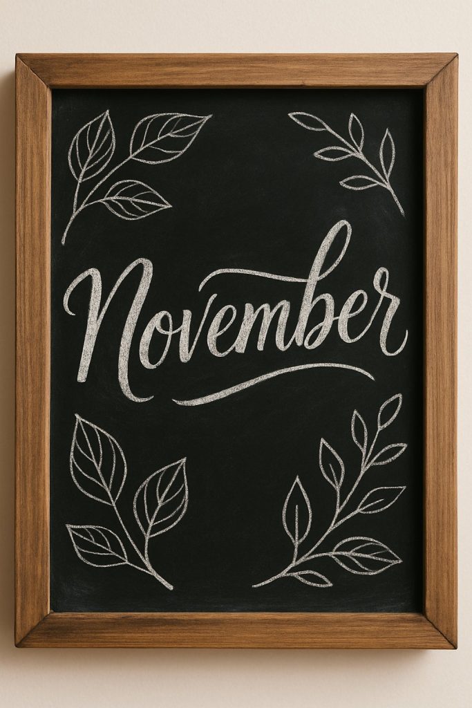 24 November Chalkboard Art Ideas for Your Monthly Creativity