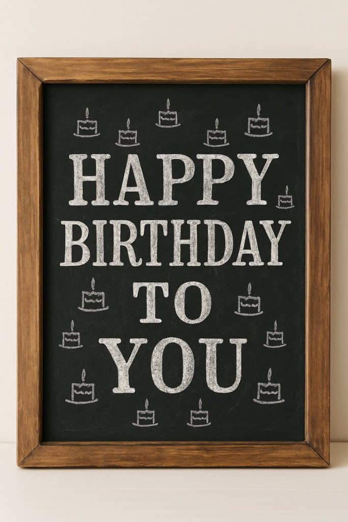 17 Happy Birthday Chalkboard Art Ideas to Brighten Your Celebration ...