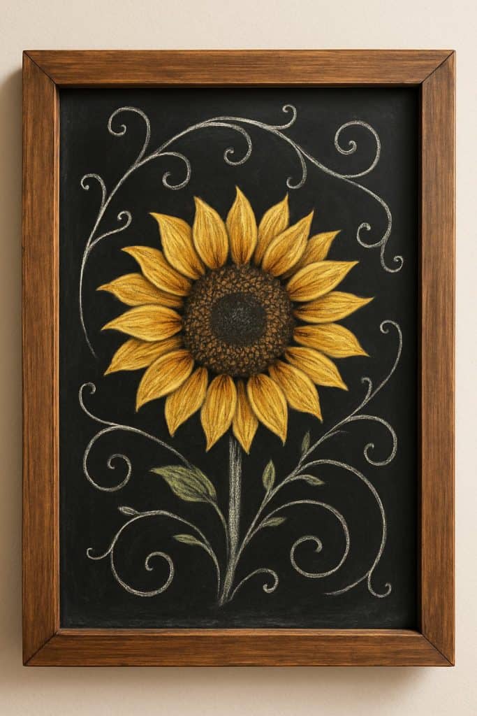 24 Sunflower Chalkboard Art Ideas to Brighten Your Space - Living Tickled