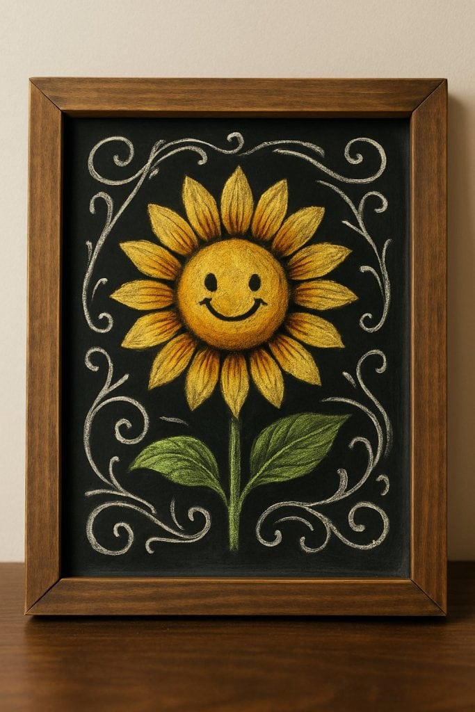 24 Sunflower Chalkboard Art Ideas to Brighten Your Space - Living Tickled