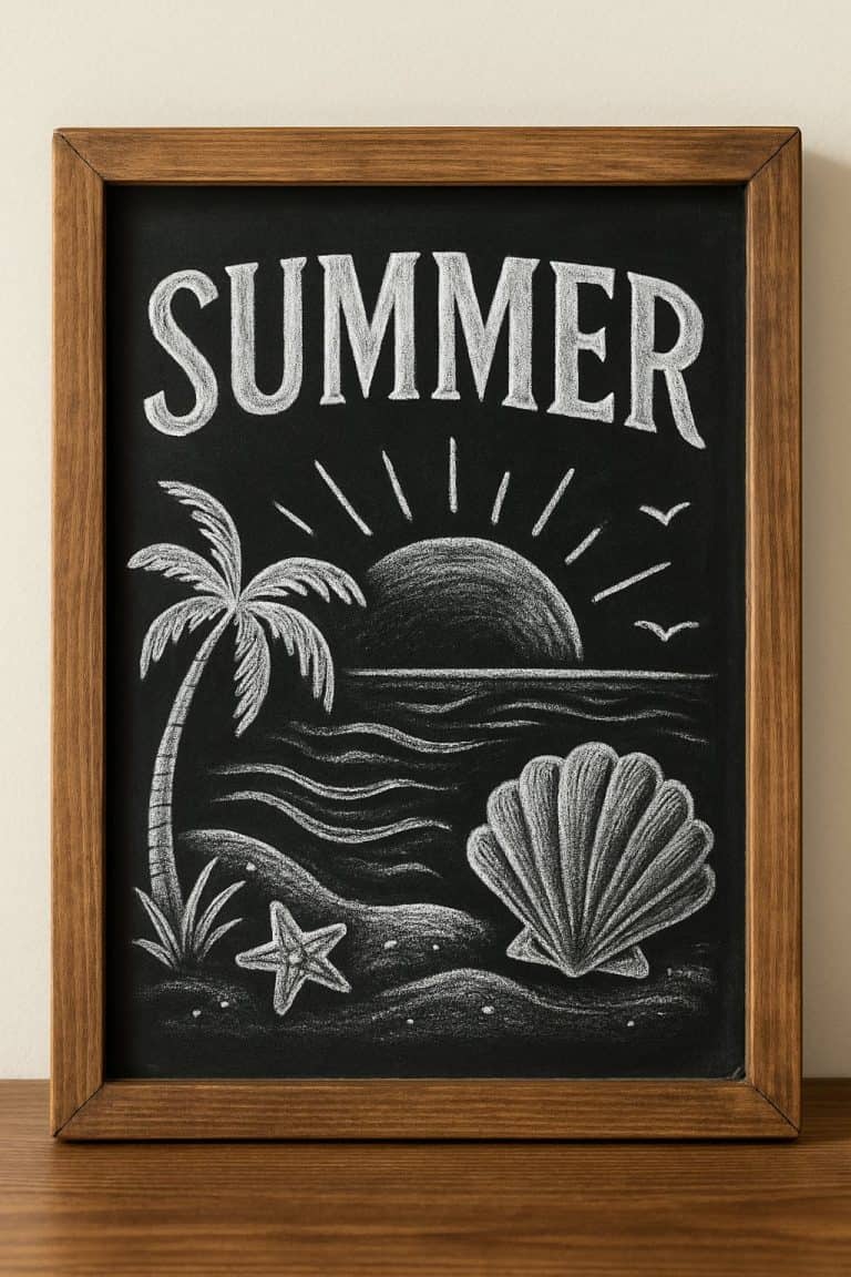 26 Beach Chalkboard Art Ideas To Brighten Up Your Summer Decor Living