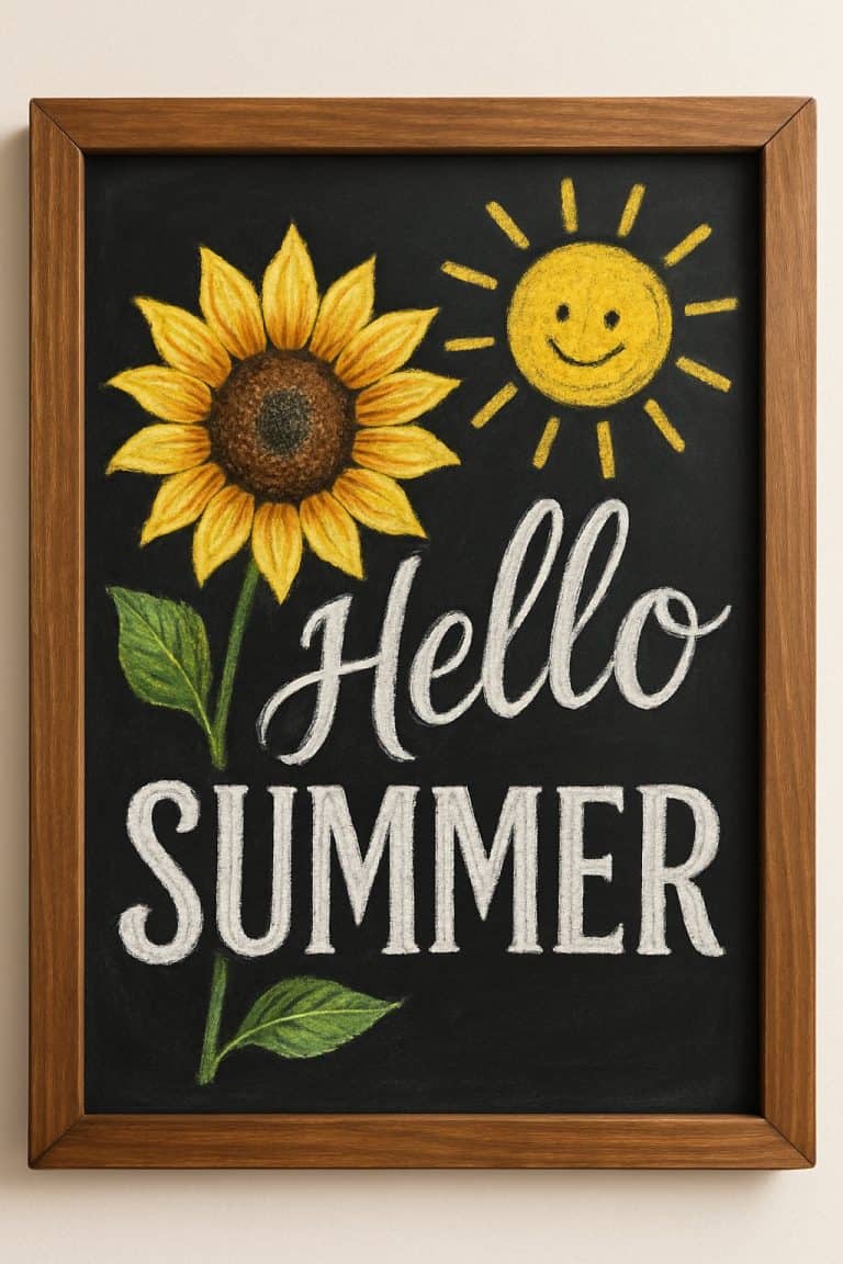 24 Sunflower Chalkboard Art Ideas to Brighten Your Space - Living Tickled