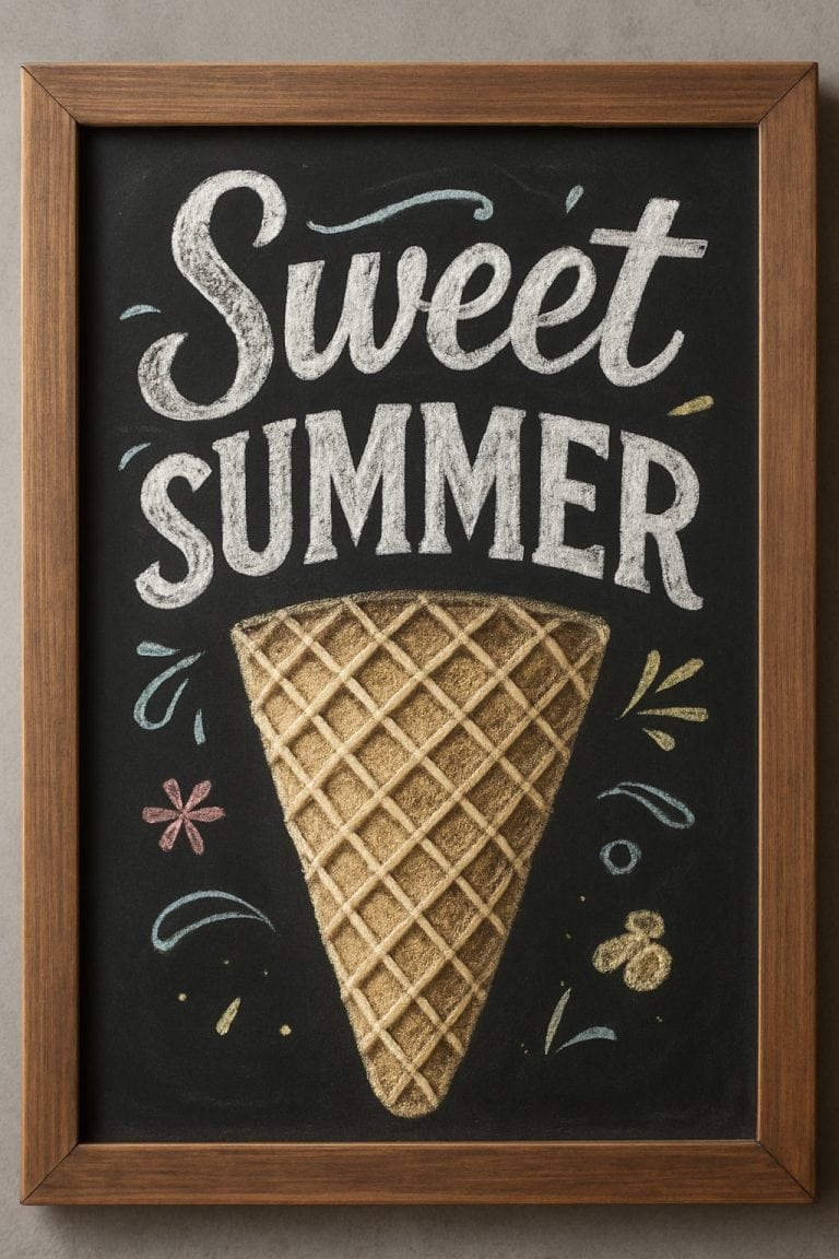 27 Ice Cream Chalkboard Art Ideas To Sweeten Up Your Space - Living Tickled