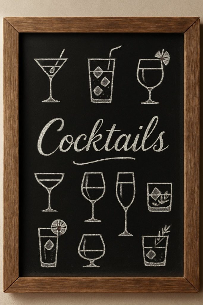 20 Cocktail Chalkboard Art Ideas To Liven Up Your Decor