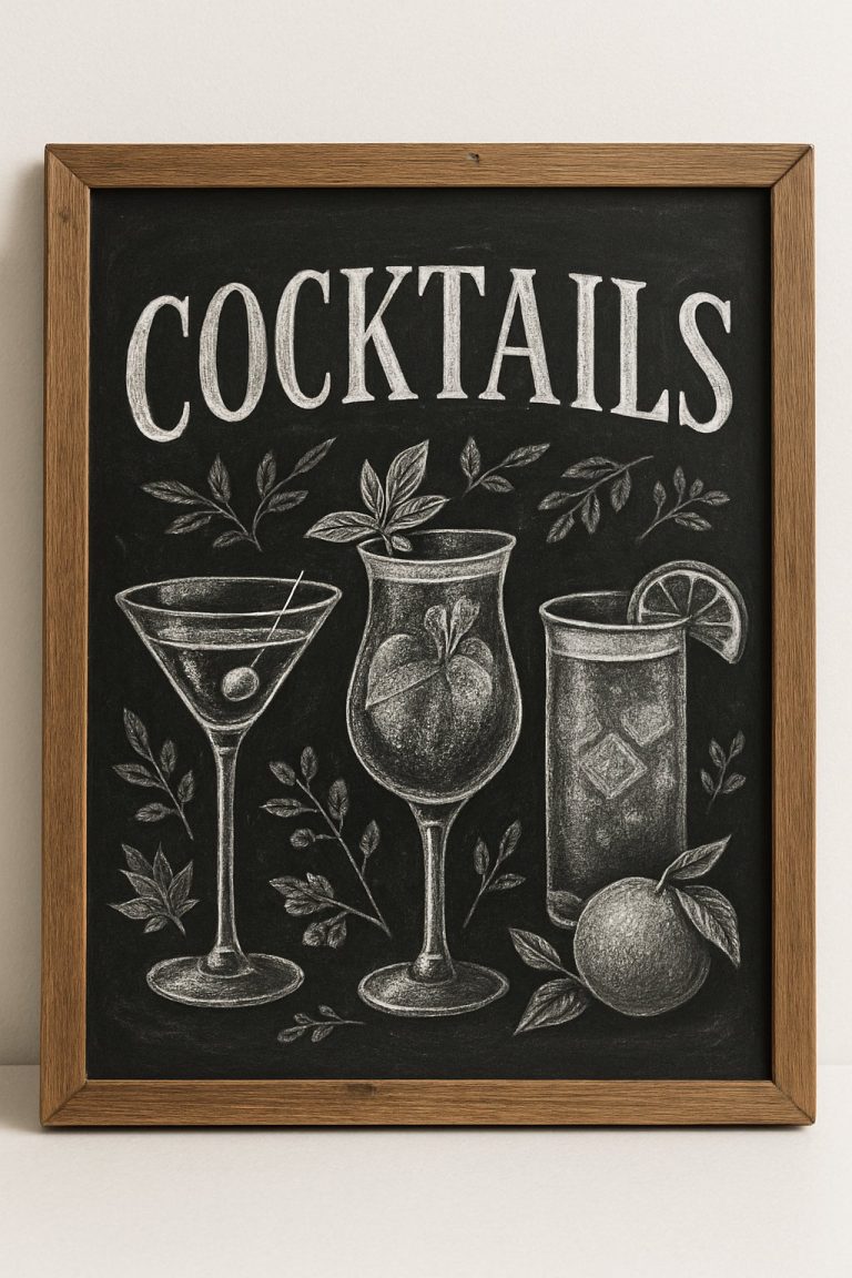 20 Cocktail Chalkboard Art Ideas To Liven Up Your Decor
