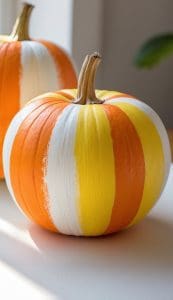20 Candy Corn Painted Pumpkin Ideas for Sweet & Festive Halloween Decor ...