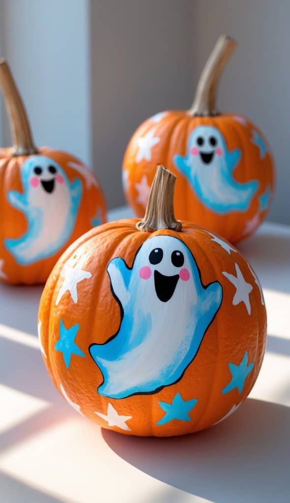 17 Ghost Painted Pumpkin Ideas for Whimsical Halloween Decor - Living ...