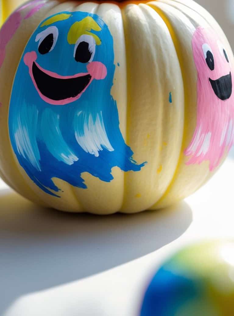 17 Ghost Painted Pumpkin Ideas for Whimsical Halloween Decor - Living Tickled