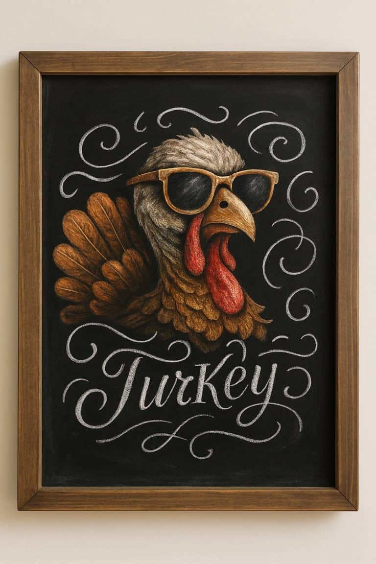 23 Turkey Chalkboard Art Ideas to Try This Thanksgiving Season